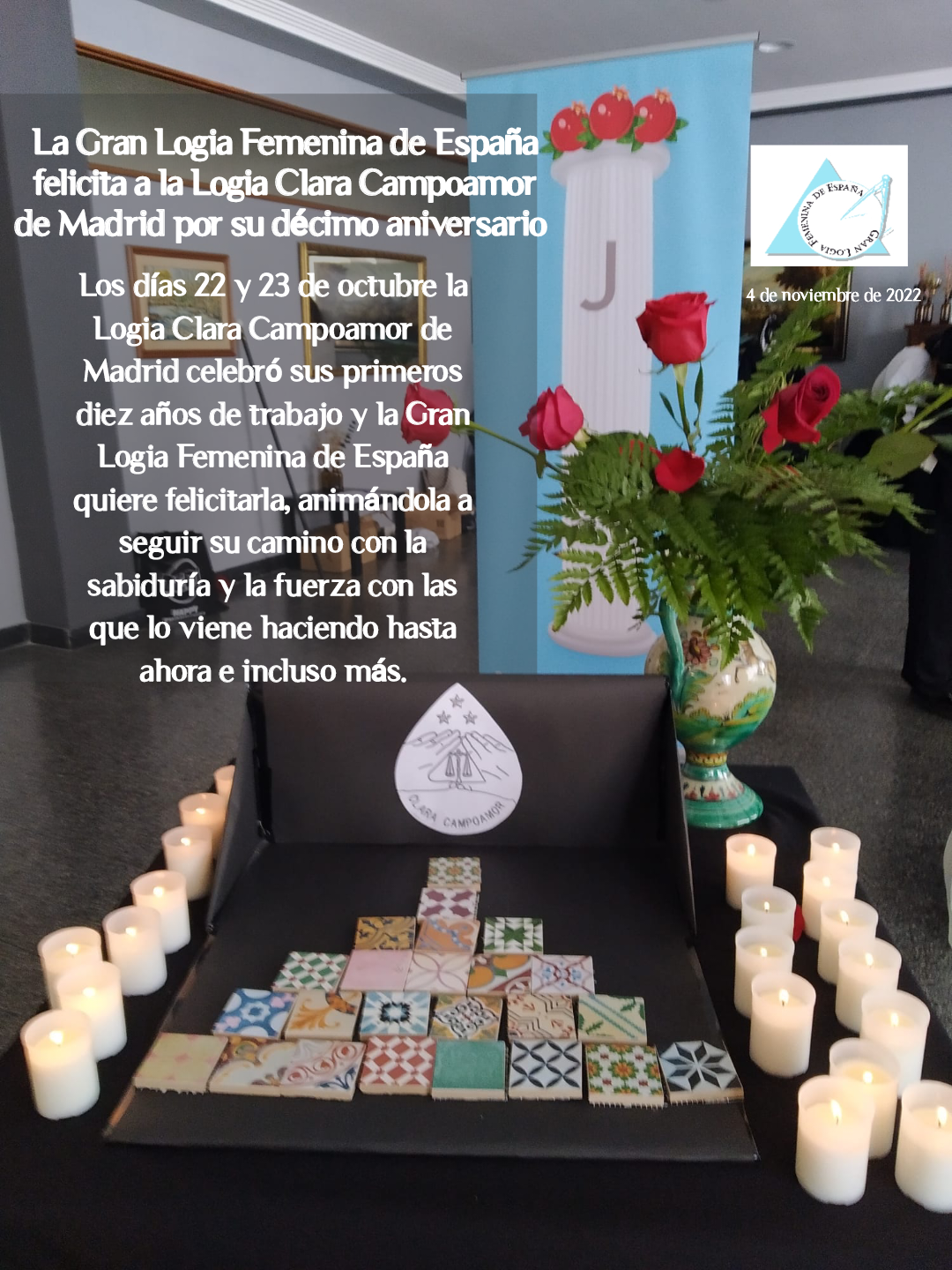 La Gran Logia Femenina de España felicita a la Logia Clara Campoamor de ...